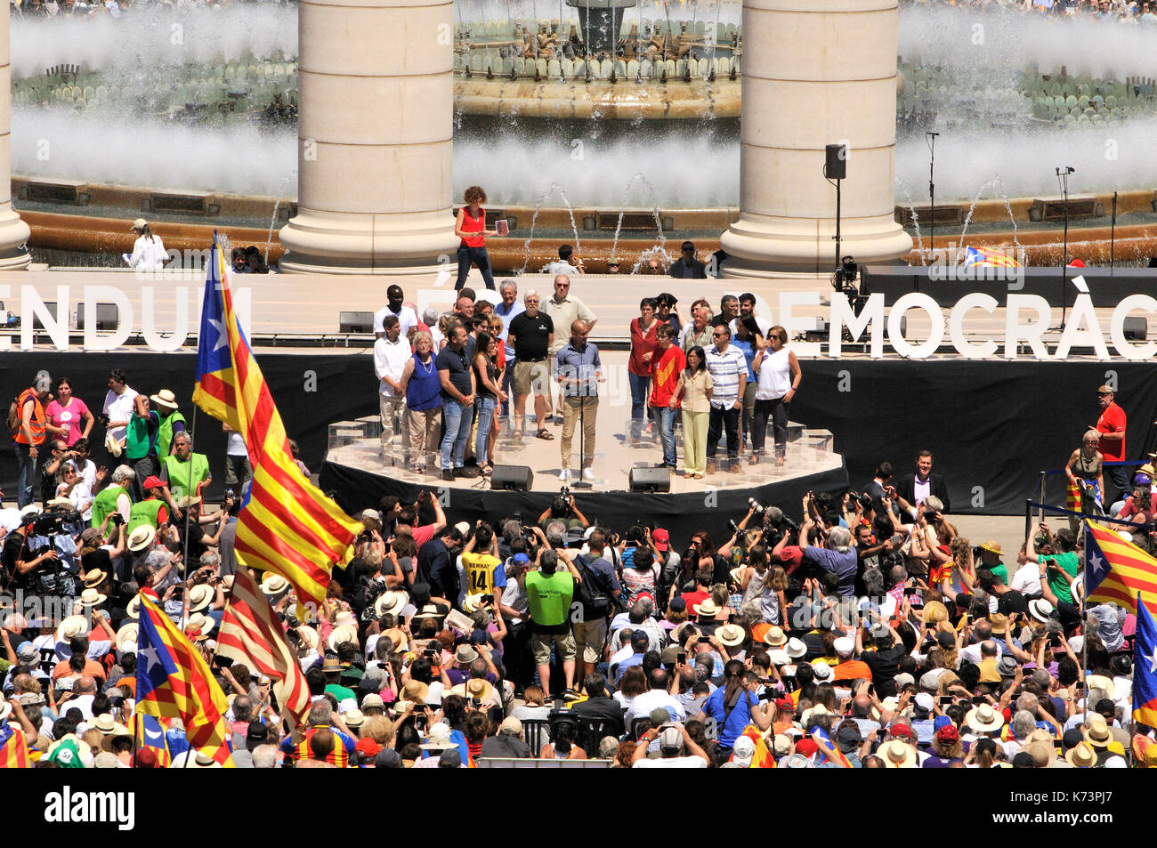 Political demonstration for the independence of Catalonia. June 2017 ...