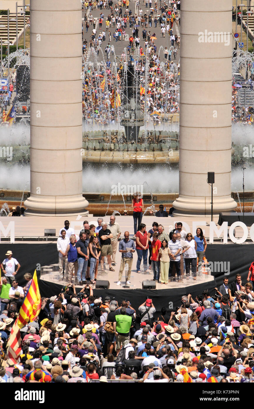 Political demonstration for the independence of Catalonia. June 2017 ...