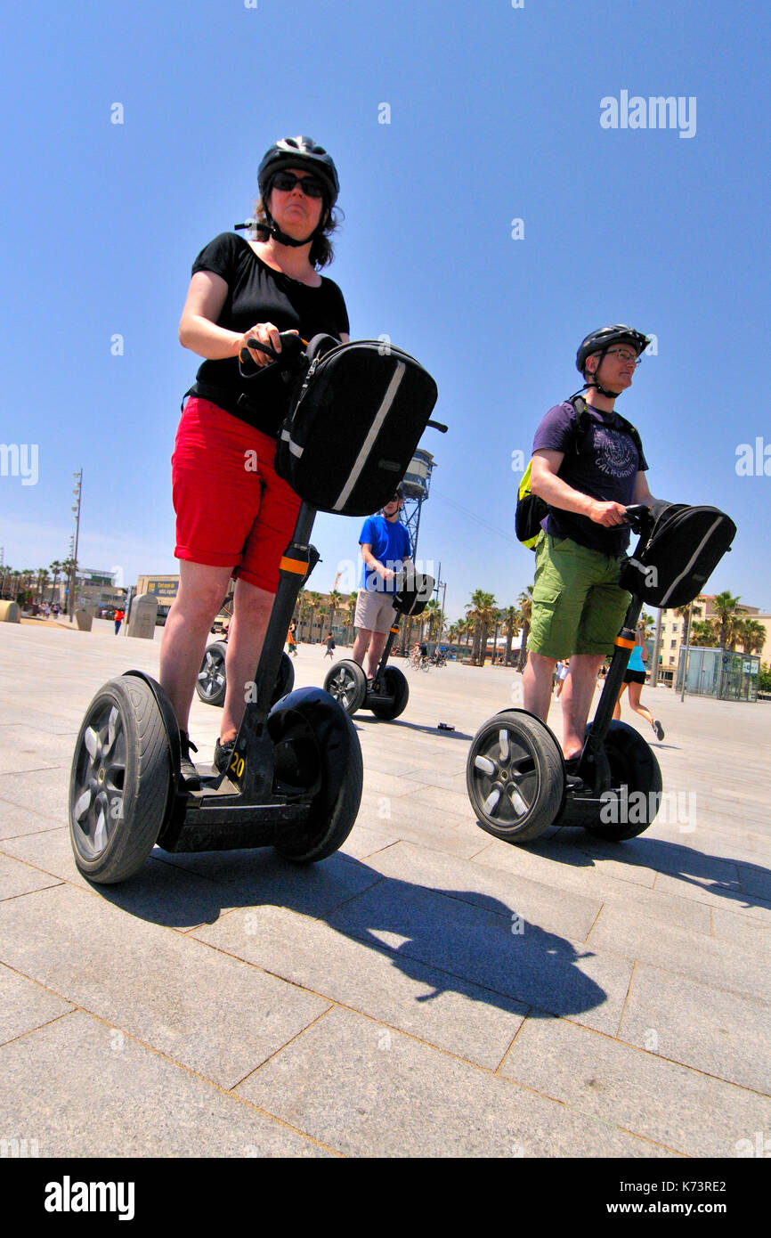 Segway Two-wheeled electric vehicle. Barcelona. Catalonia. Spain Stock ...