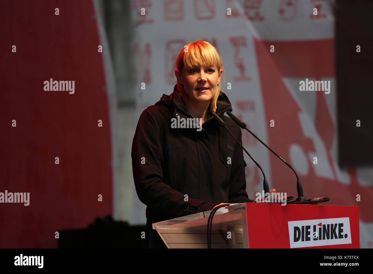 Munich, Germany. 13th Sep, 2017. Bavarian top candidate Nicole Gohlke ...