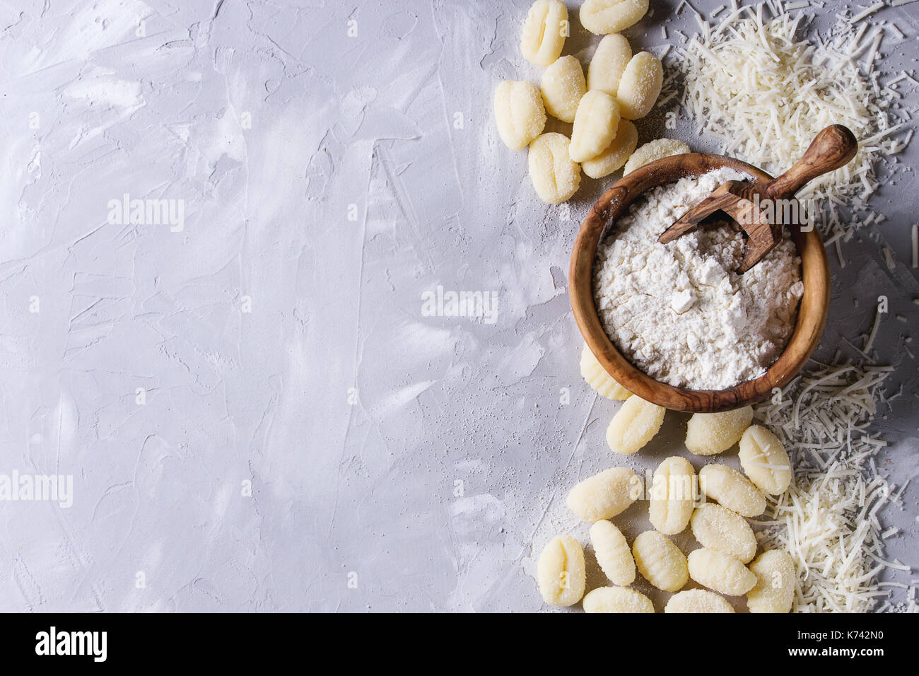 Raw uncooked potato gnocchi Stock Photo - Alamy
