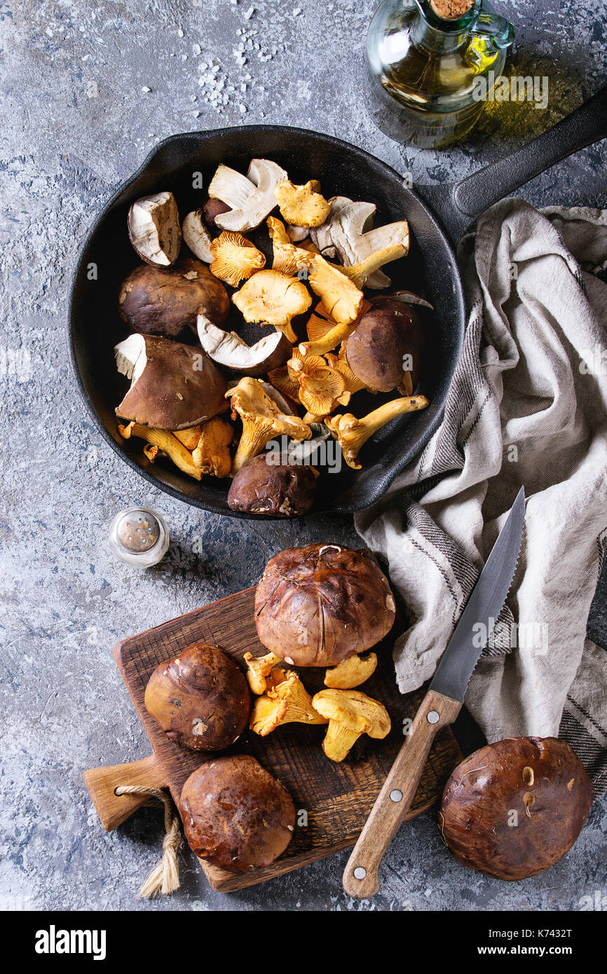 Mushrooms porcini chanterelles in hi-res stock photography and images ...