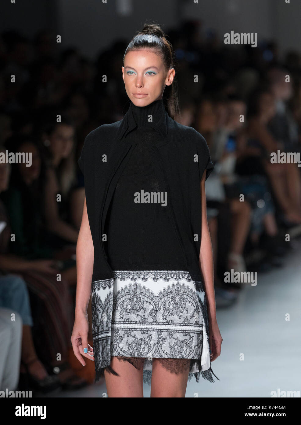 New York, NY USA - September 13, 2017: Model walks runway for Zang Toi ...