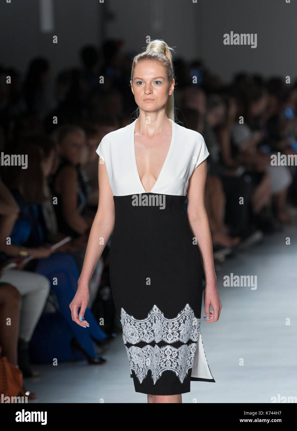 New York, NY USA - September 13, 2017: Model walks runway for Zang Toi ...