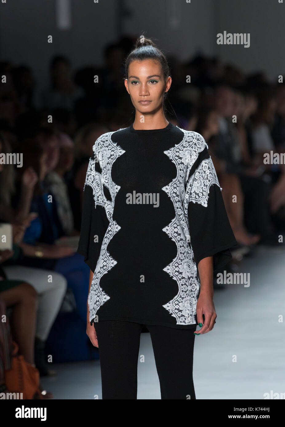 New York, NY USA - September 13, 2017: Model walks runway for Zang Toi ...