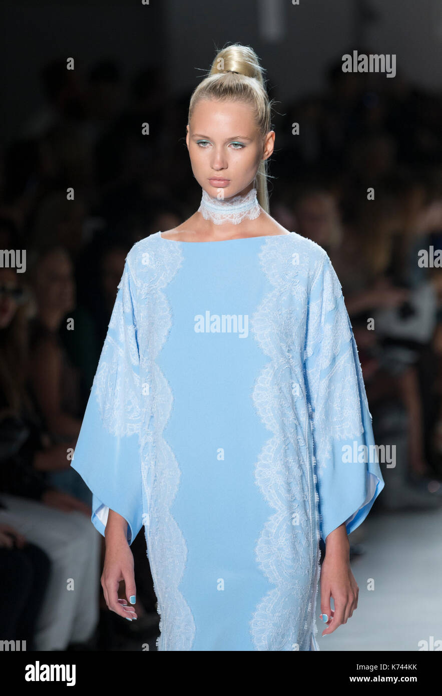 New York, NY USA - September 13, 2017: Model walks runway for Zang Toi ...