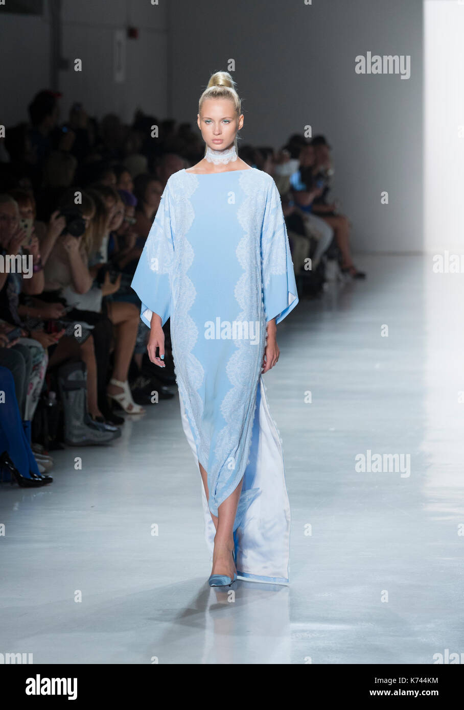 New York, NY USA - September 13, 2017: Model walks runway for Zang Toi ...