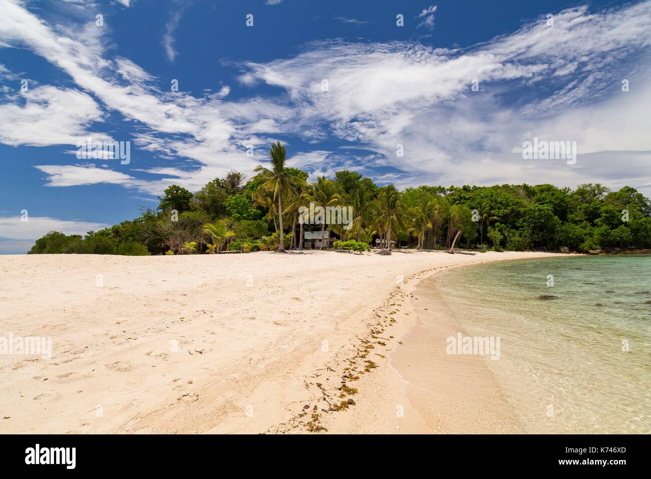 Philippines, Palawan, Taytay Bay, Isla Blanca, touristic beach with ...