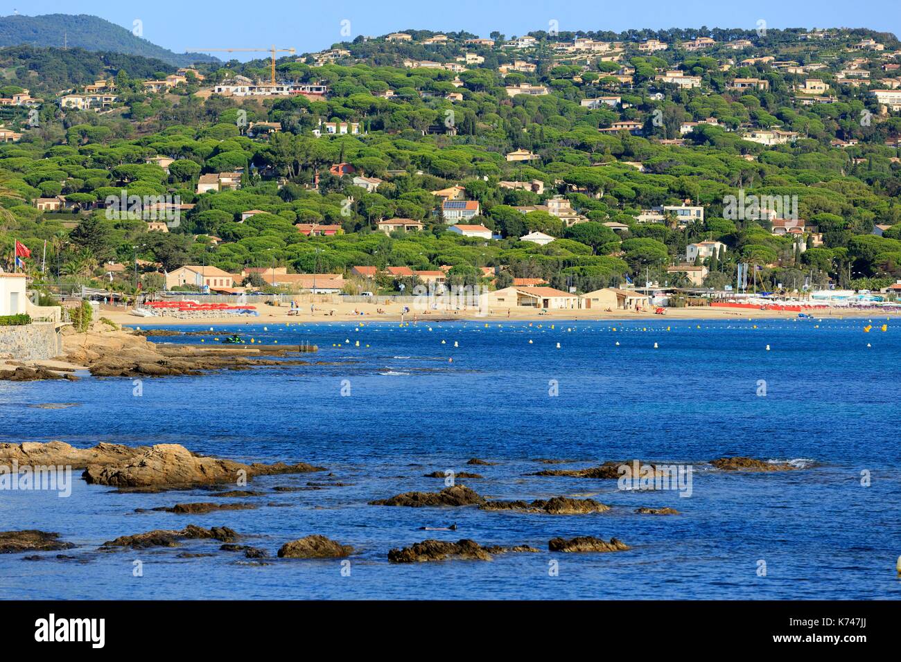 France, Var, Gulf of Saint Tropez, Sainte Maxime, beach Stock Photo - Alamy