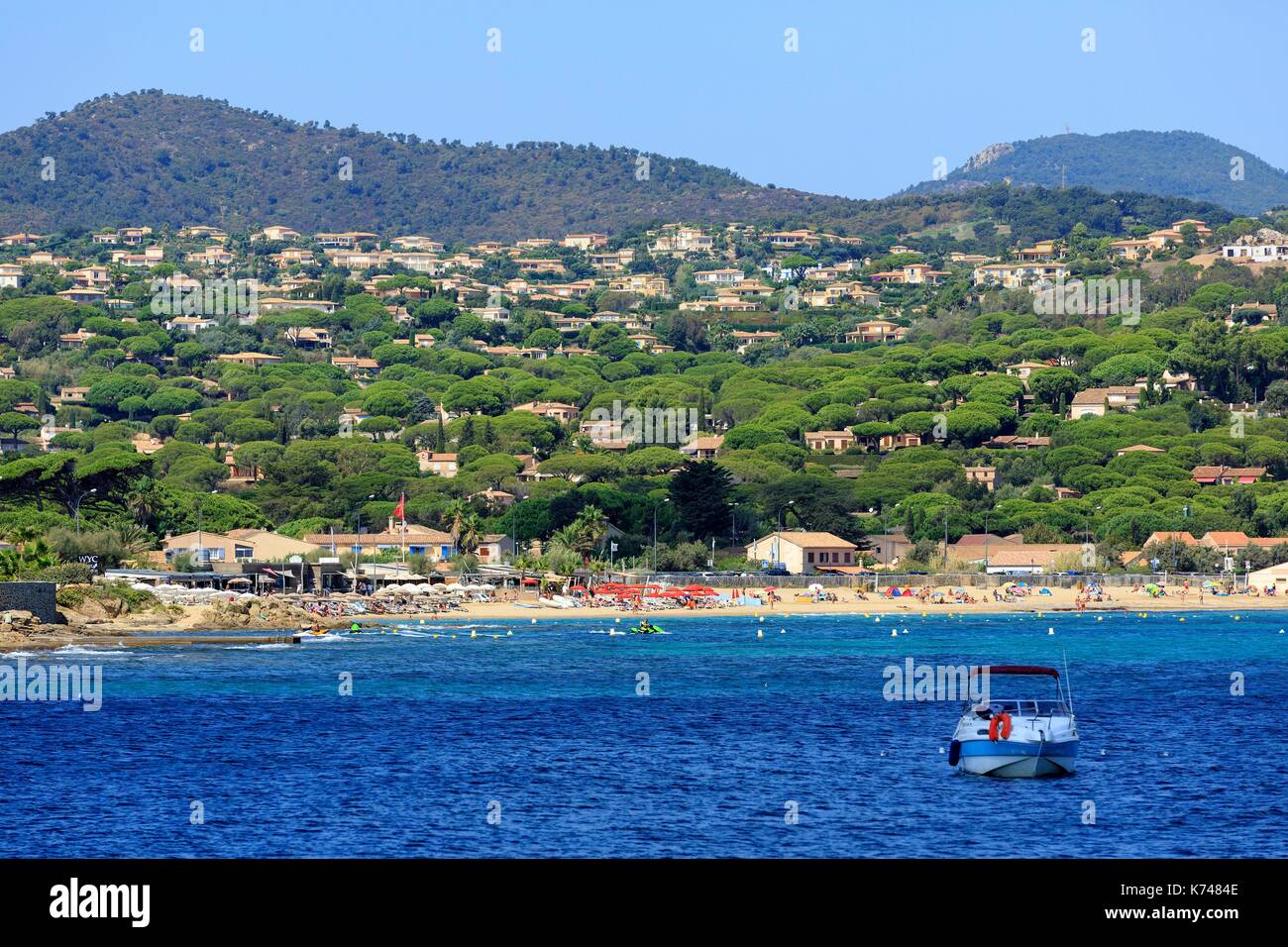 France, Var, Gulf of Saint Tropez, Sainte Maxime, beach Stock Photo - Alamy