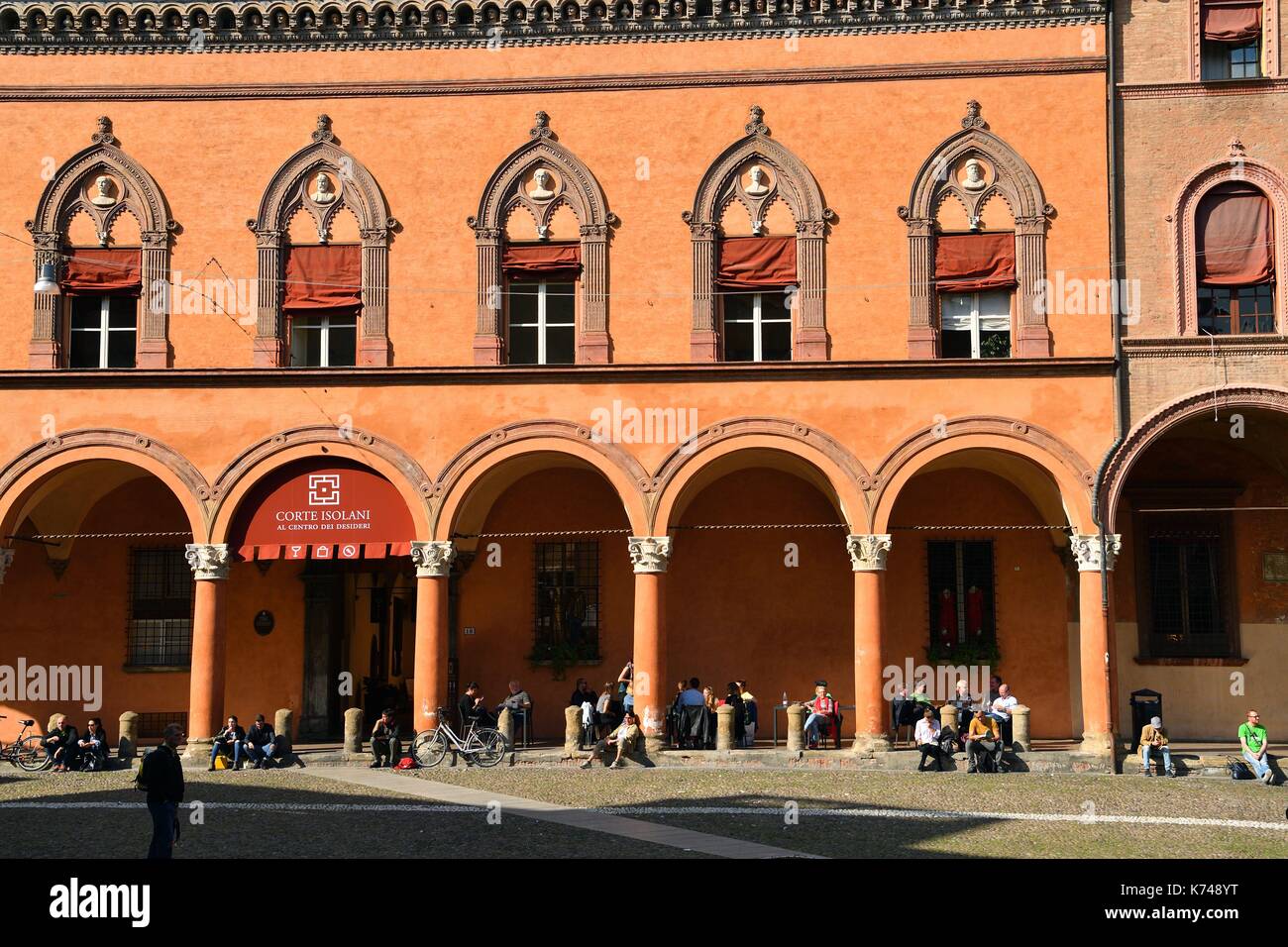 Italy, Emilia Romagna, Bologna, Piazza Santo Stefano, gallery with ...
