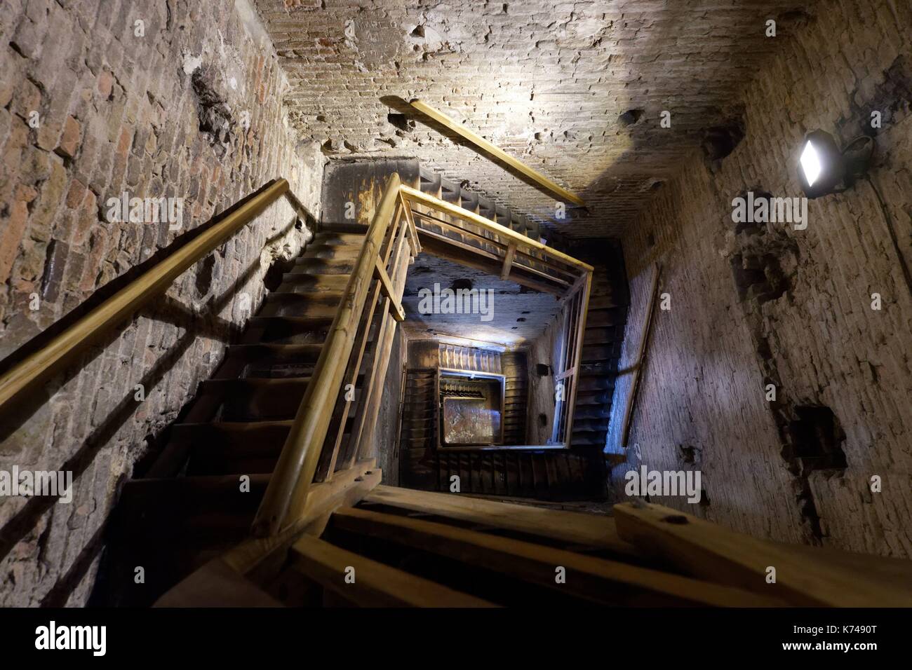 Italy, Emilia Romagna, Bologna, the Asinelli tower (12th century) 97.2 ...