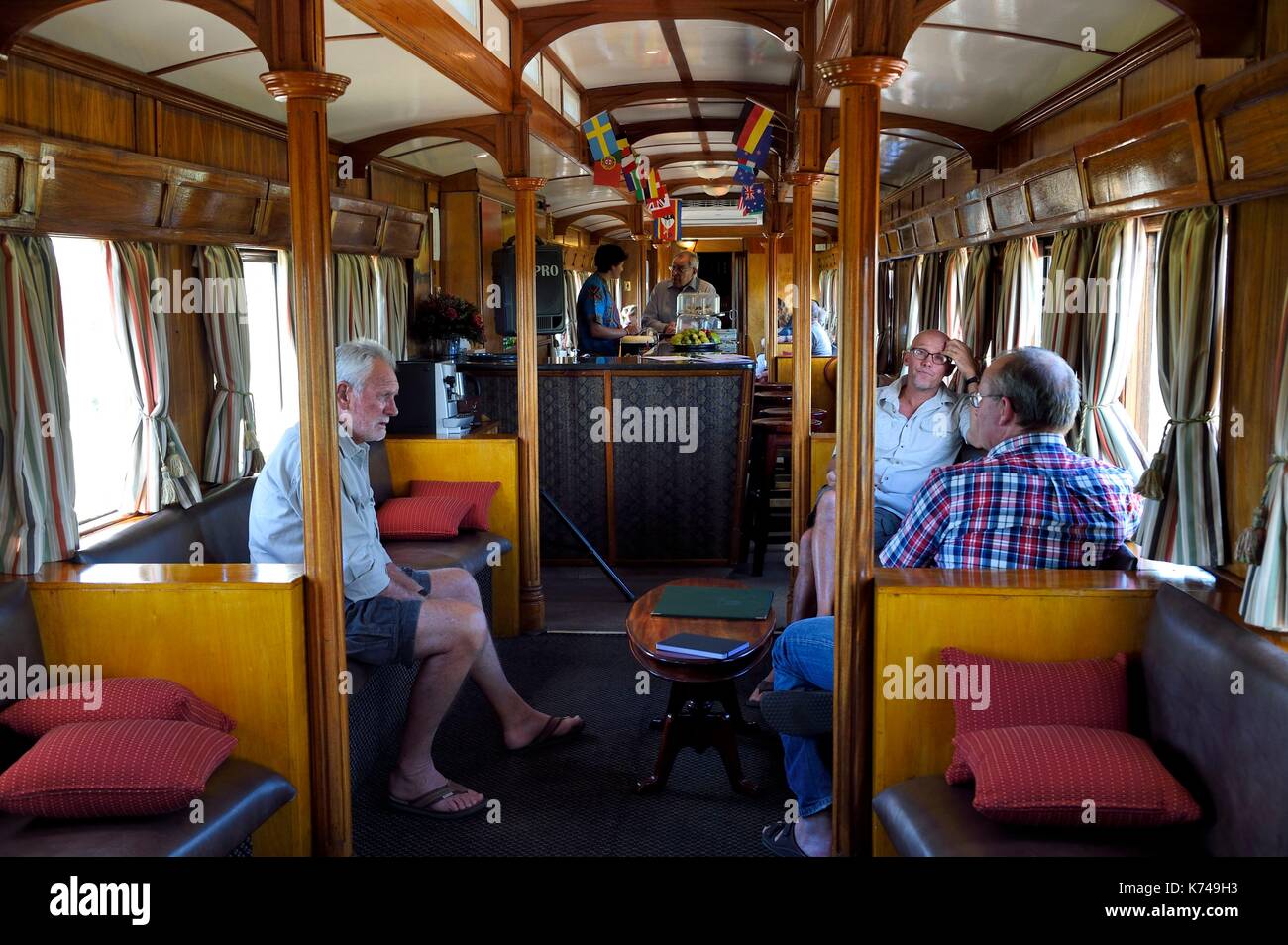 Namibia, Otjozondjupa region, the Shongololo express train, the buffet ...