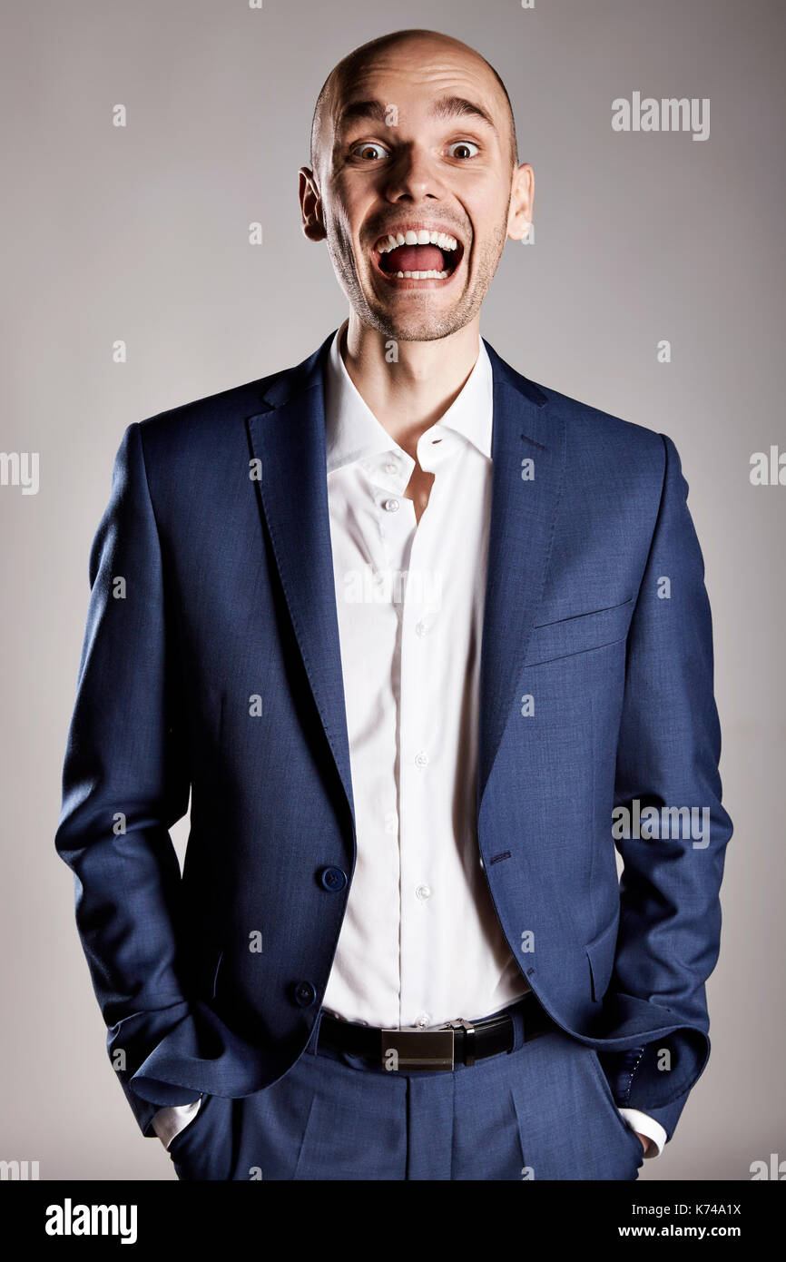 Bald man making funny face hi-res stock photography and images - Alamy