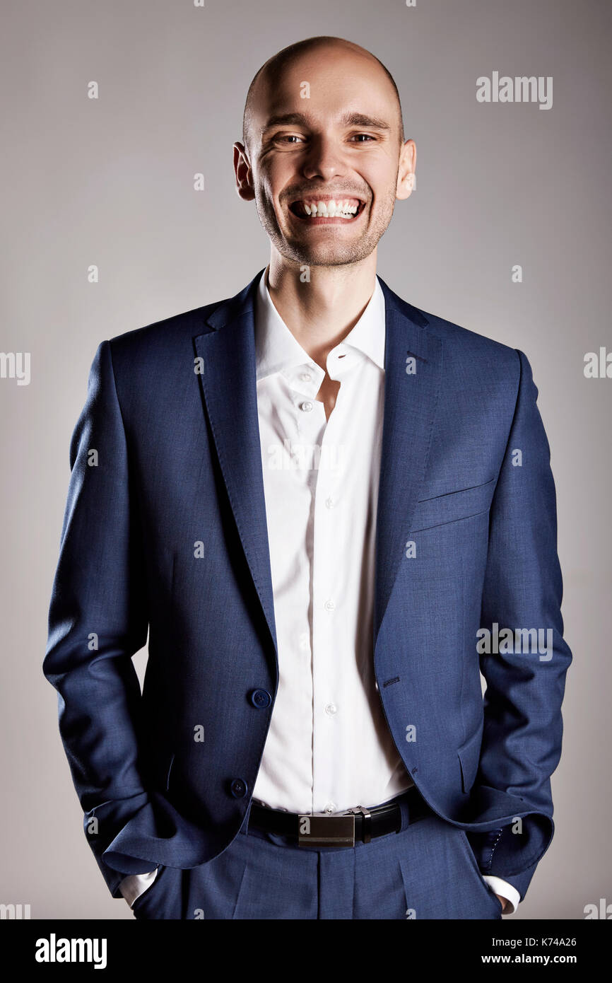 Portrait man making face hand hi-res stock photography and images - Alamy