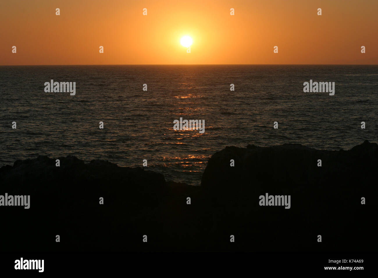 Malibu California Ocean Sunset Stock Photo - Alamy