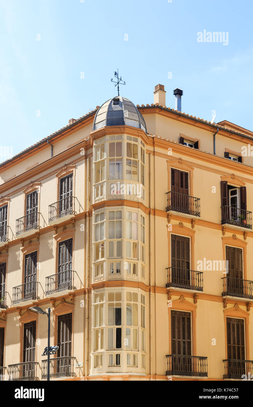 Old buildings and architecture in Malaga Spain Stock Photo - Alamy