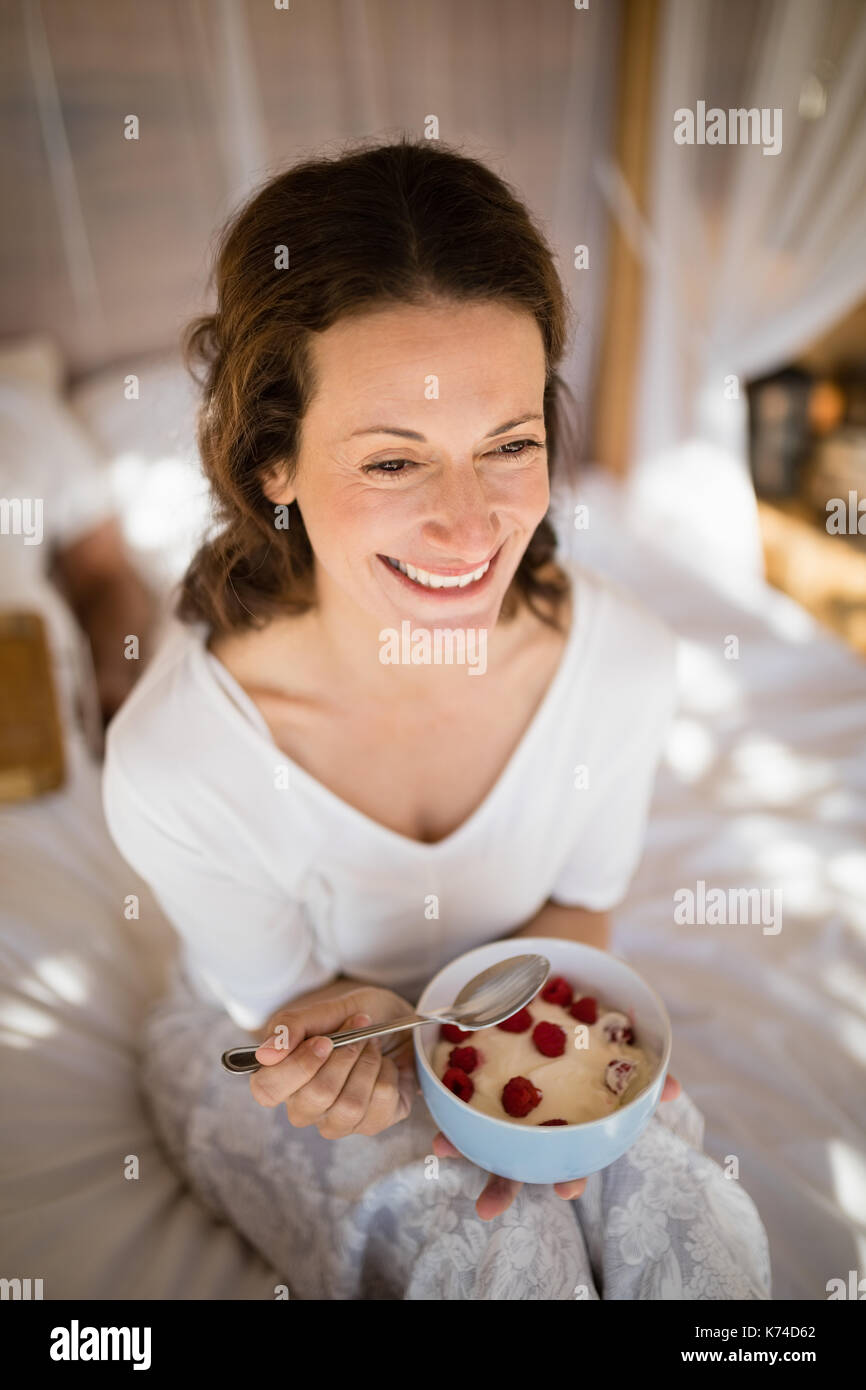 Woman thinking morning fruit hi-res stock photography and images - Alamy