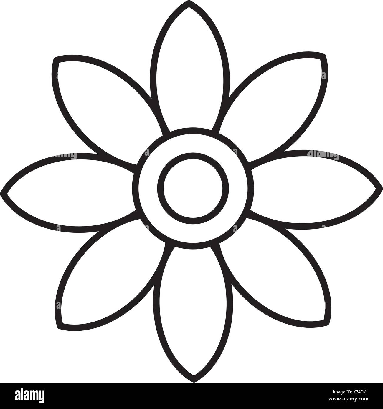 Beautiful flower symbol Stock Vector Image & Art - Alamy
