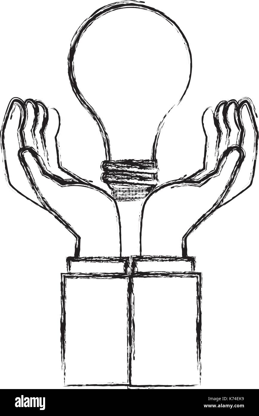 Hand with Bulb light energy Stock Vector Image & Art - Alamy