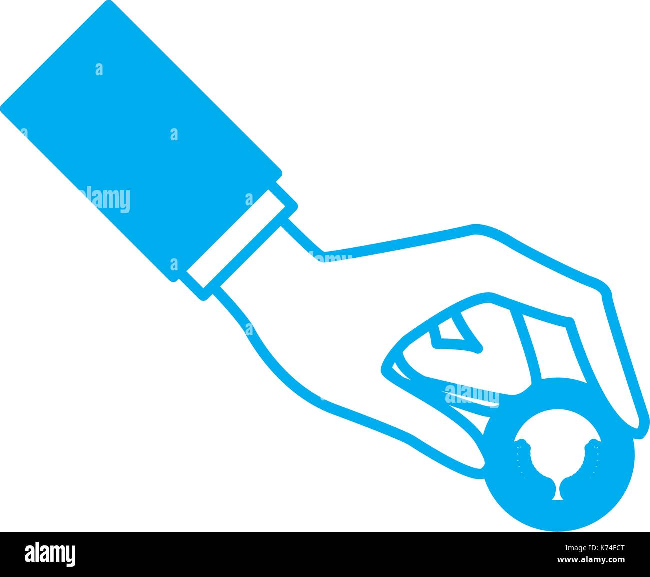 Hand with Coin money isolated Stock Vector Image & Art - Alamy