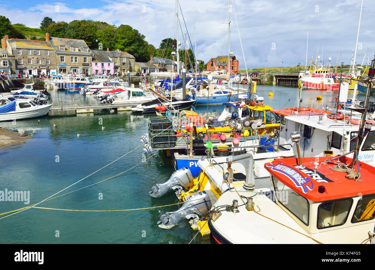 Padstow's ancient harbour. Founded in 1538 the harbour is a busy ...