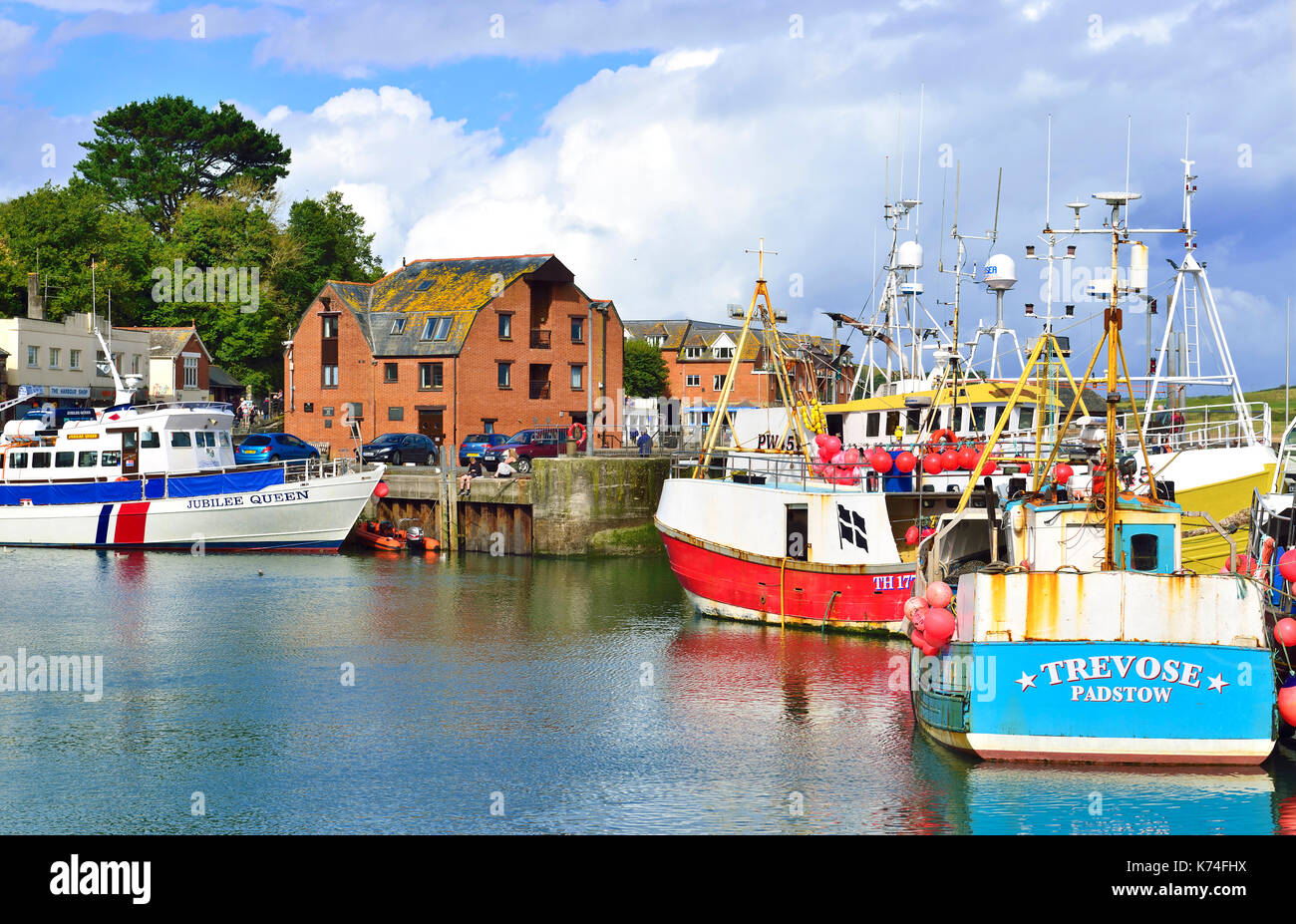 Padstow's ancient harbour. Founded in 1538 the harbour is a busy ...