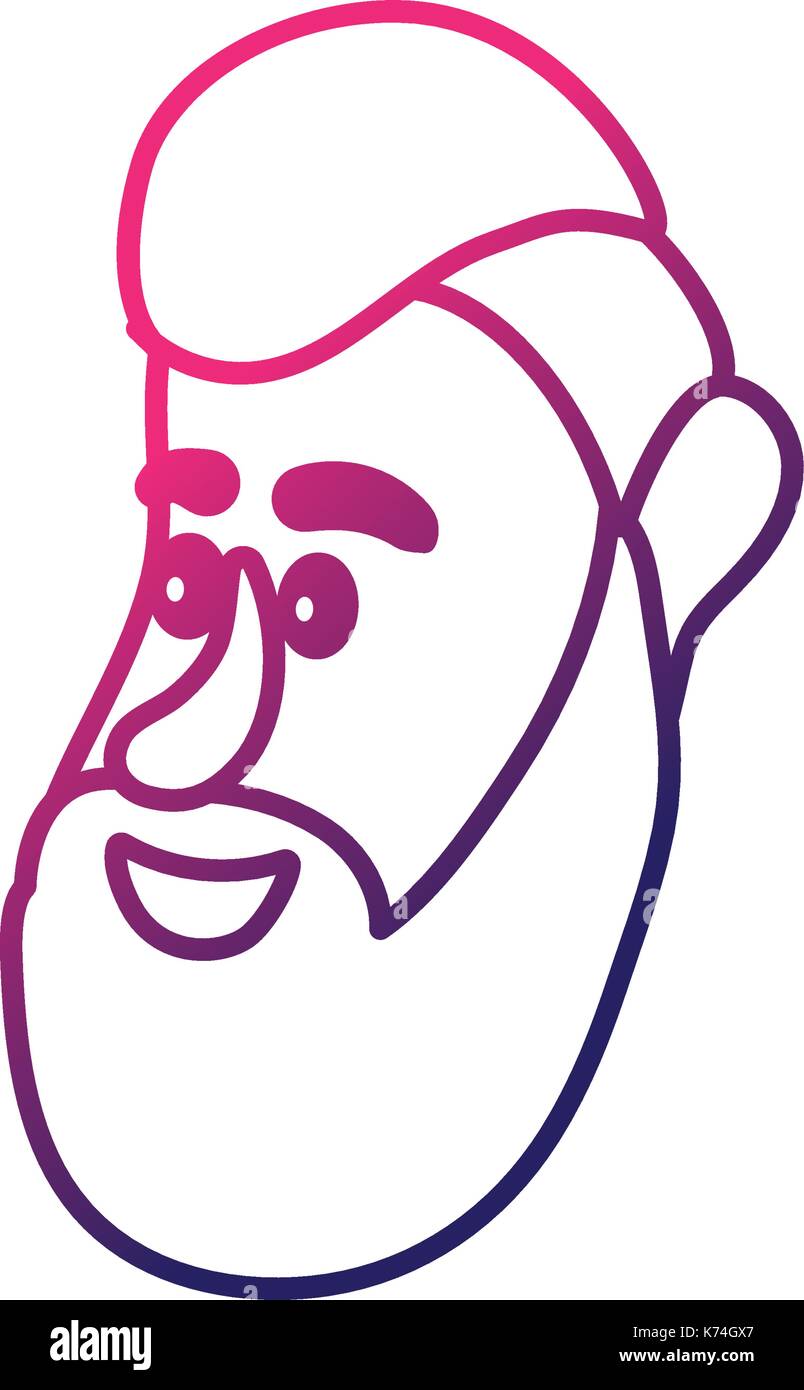 line avatar man face with hairstyle design Stock Vector Image & Art - Alamy