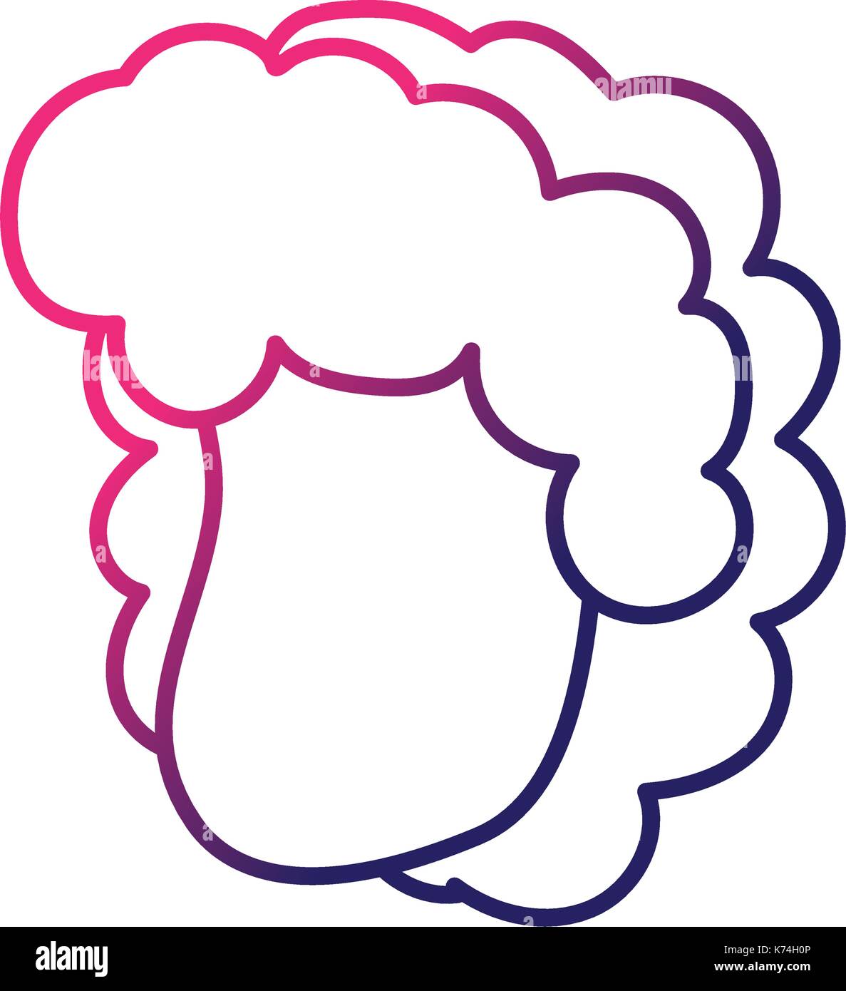 line avatar woman face with hairstyle design Stock Vector Image & Art ...