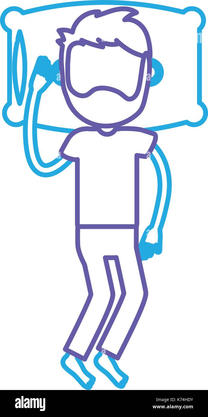 line man with hairstyle desing sleeping Stock Vector Image & Art - Alamy