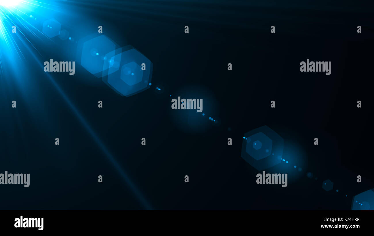 Digital lens flare in black bacground Stock Photo - Alamy