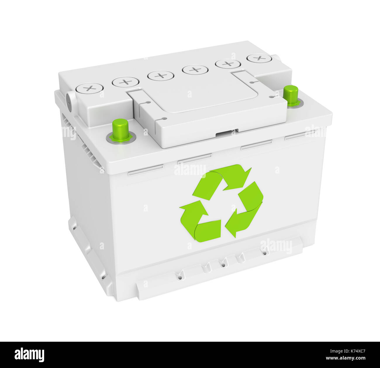 Recycle Car Battery Isolated Stock Photo - Alamy