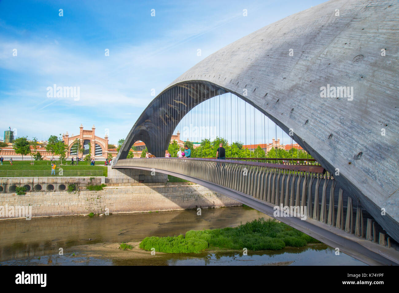 Matadero bridge. Madrid Rio park, Madrid, Spain Stock Photo - Alamy