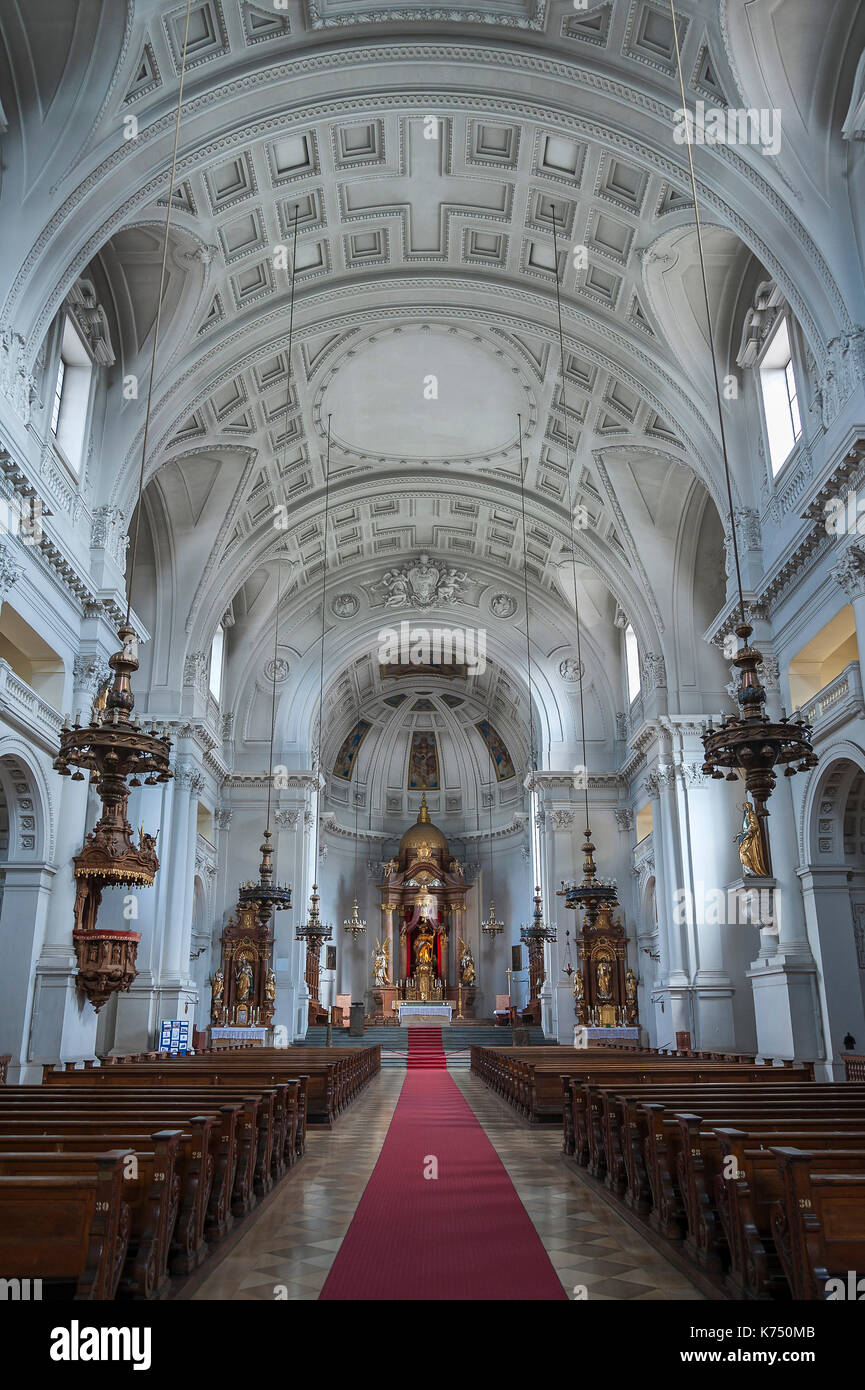 Middle nave with main altar, new parish church St. Margaret ...