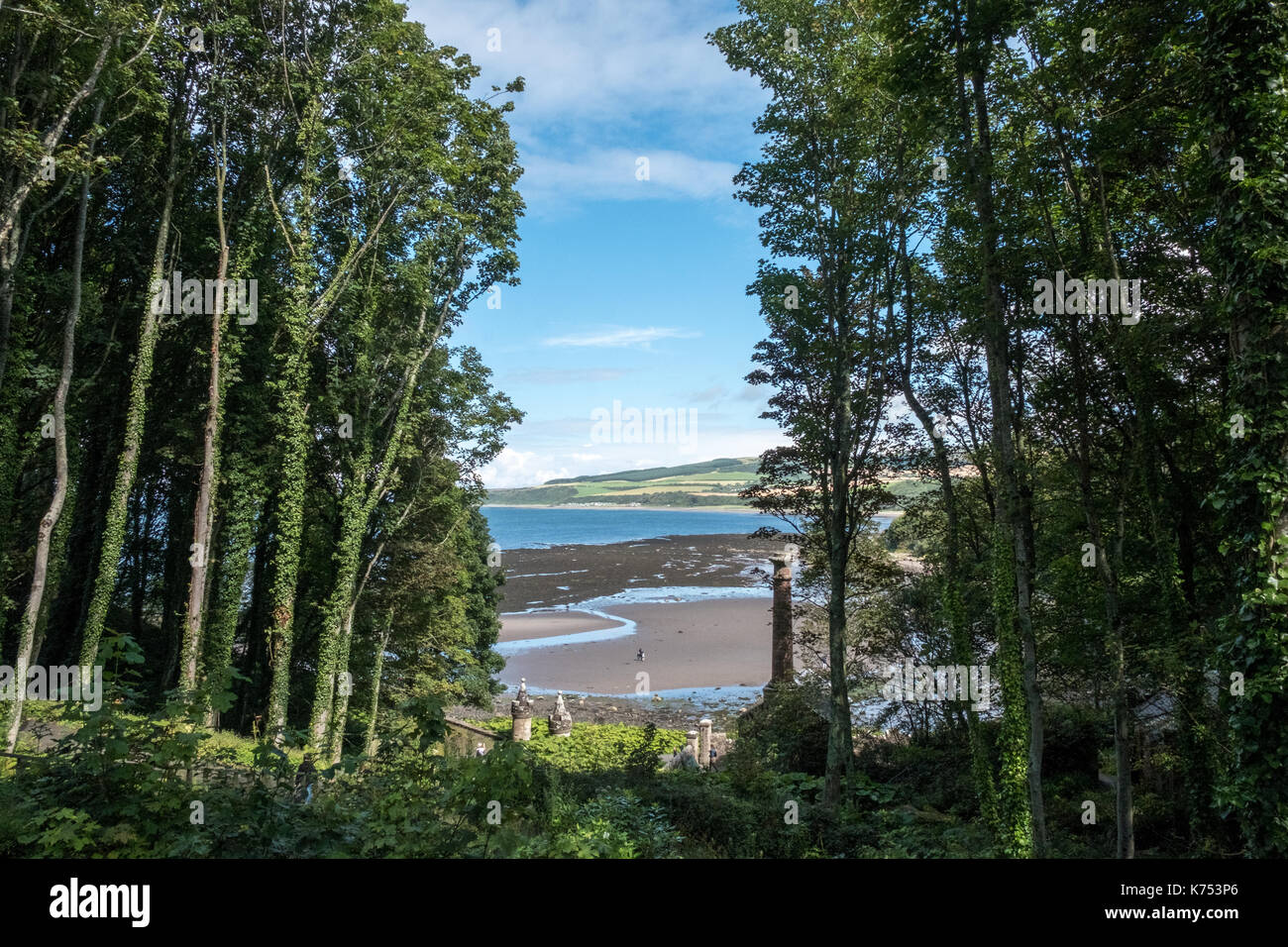 Seascape views of West Scotland near Girvan and Culzean Castle Stock ...