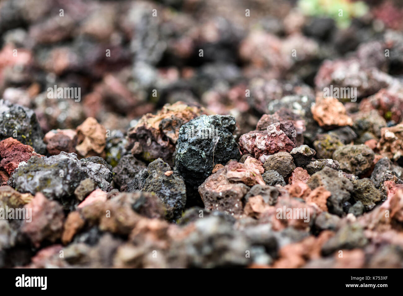 Stones of different sizes and colors, volcanic stones, Iceland Stock ...