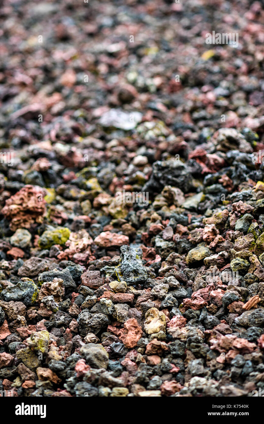 Stones of different sizes and colors, volcanic stones, Iceland Stock ...