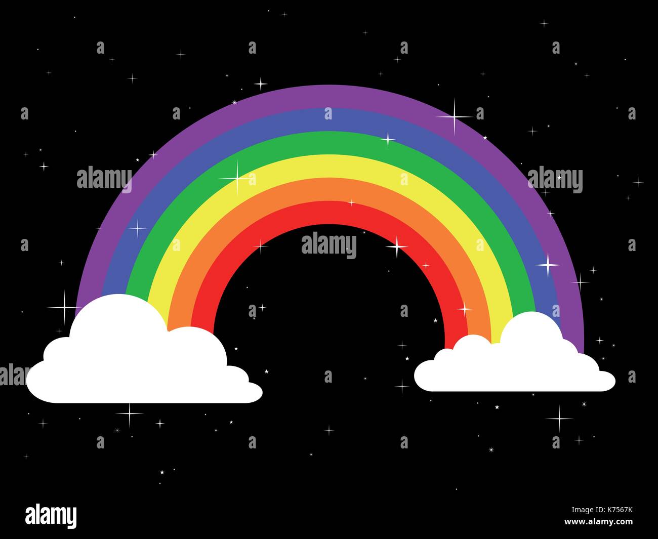 Night sky illustration Stock Vector Images - Alamy