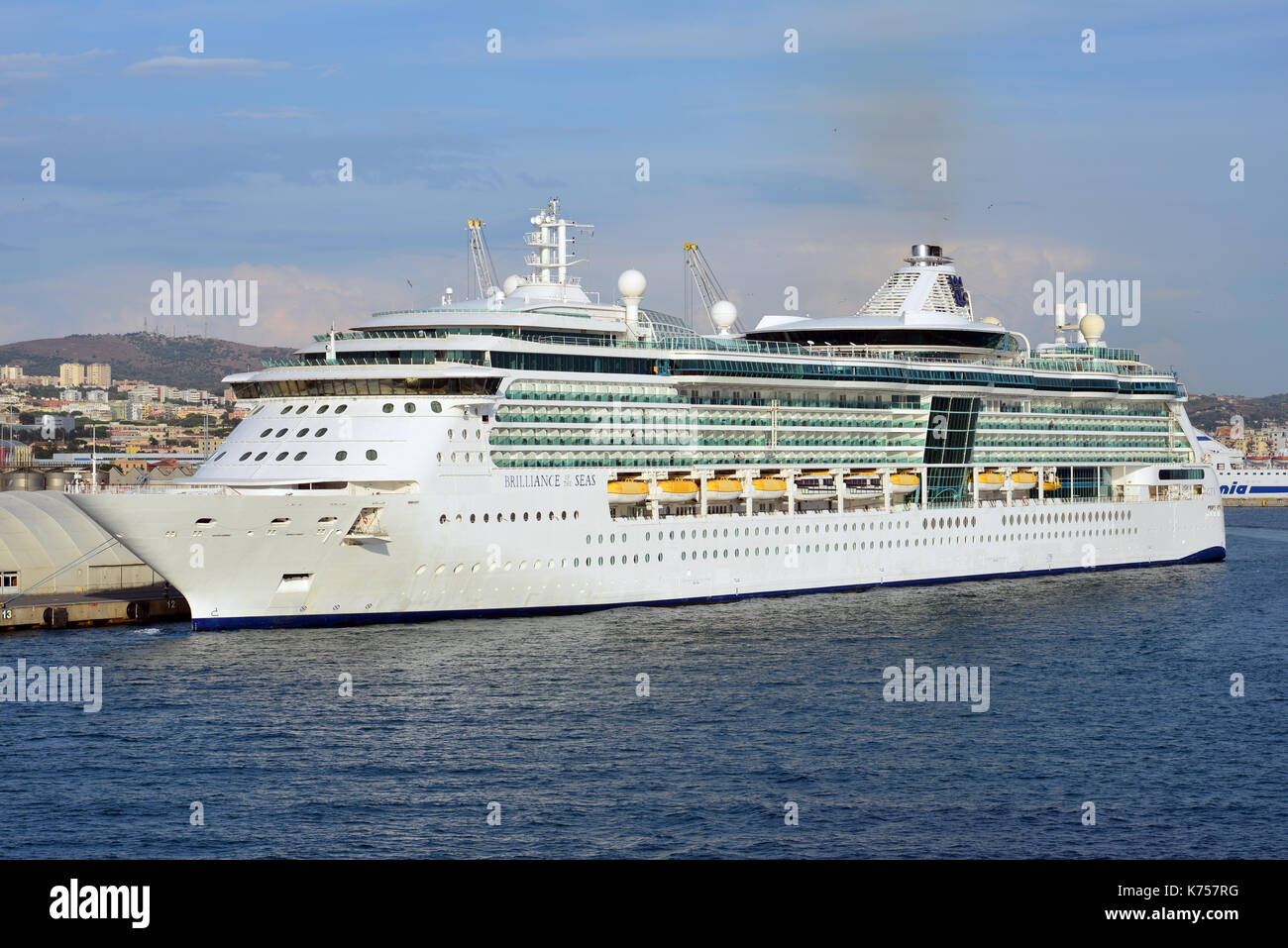 Cruise ship Brilliance of the Seas in dock at Civitavecchia, Port of ...