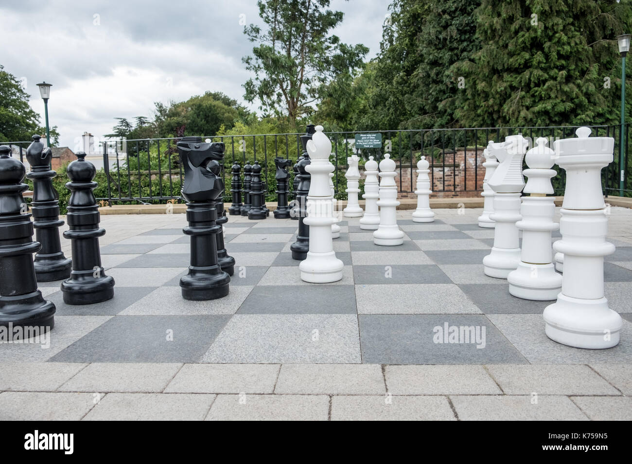 Large outdoor chess set at University of Nottingham Stock Photo - Alamy