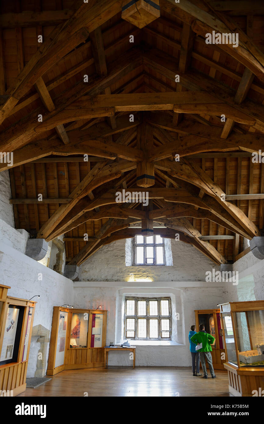 Great Hall in restored 15th Century Donegal Castle in Donegal Town ...