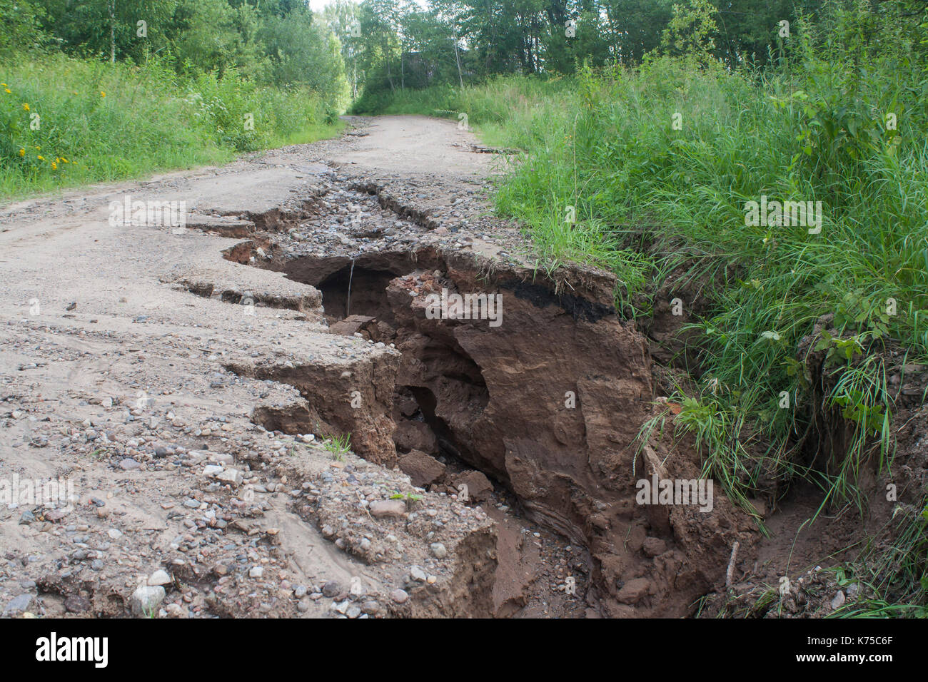 Road washout hi-res stock photography and images - Alamy