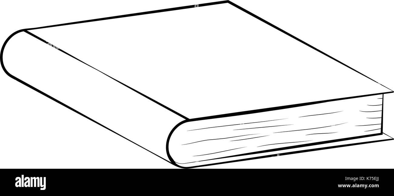 Closed Book Clip Art Black And White