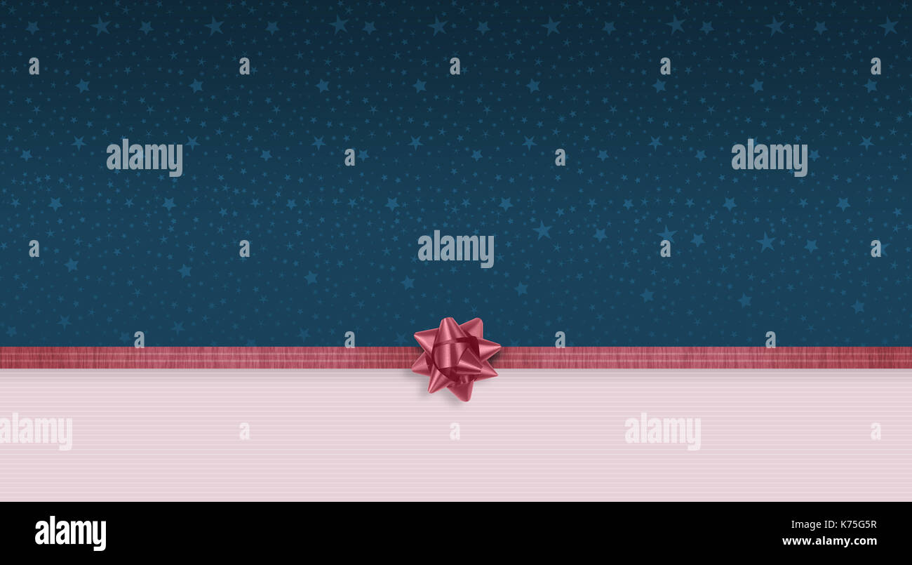Starry night background with bow and ribbon in pastel colors for ...