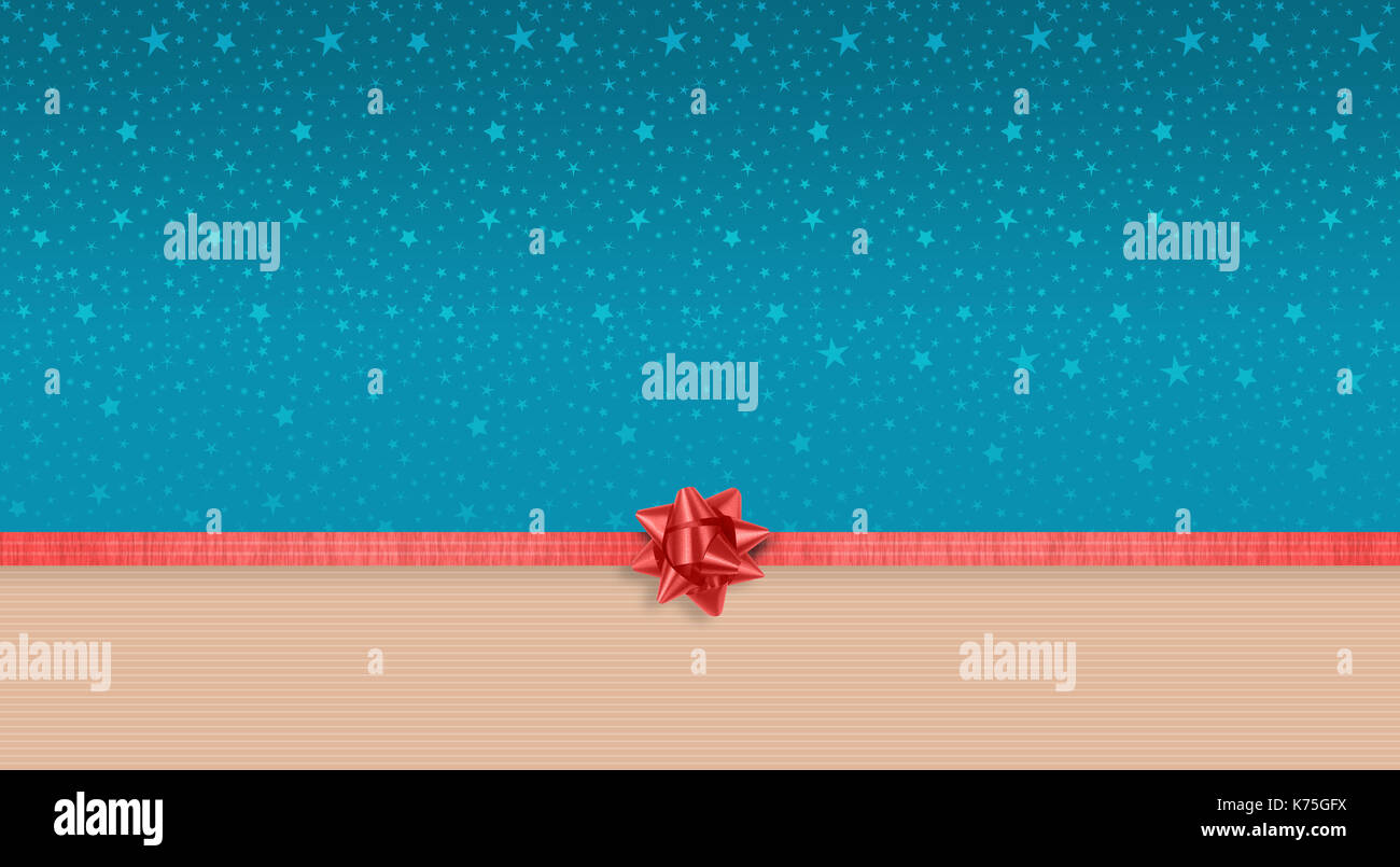 Starry night background with bow and ribbon in pastel colors for ...