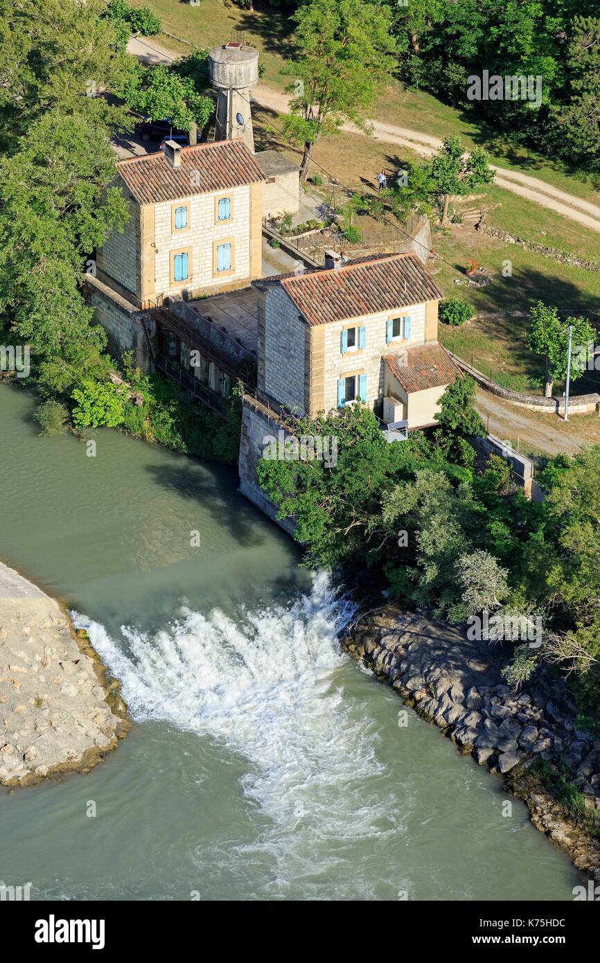 France, Vaucluse, Pertuis, old water intake of the Canal of Marseille ...