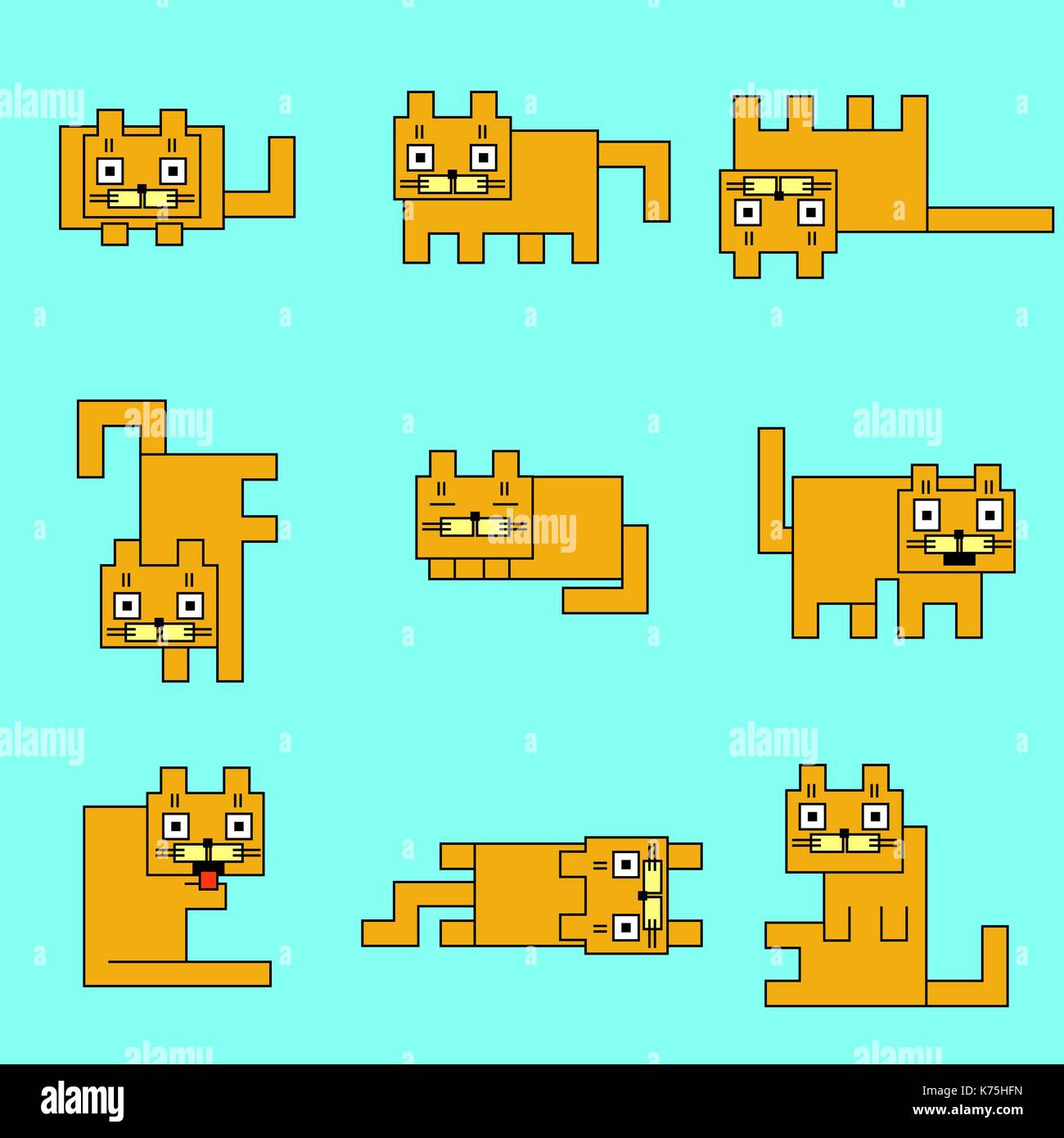 Cat cube Stock Vector Images - Alamy