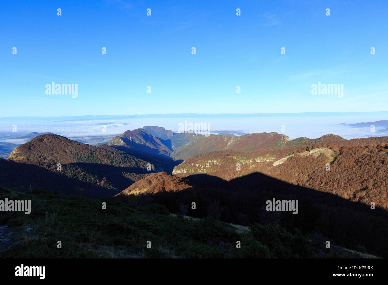 France, Drome, Saou, Les Trois Becs, Le Veyou (1589m), forest of Saou ...