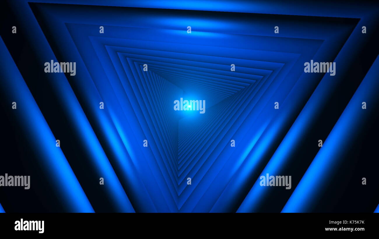 Triangle Future Space Tunnel. A Science Fiction Composition Stock Photo ...