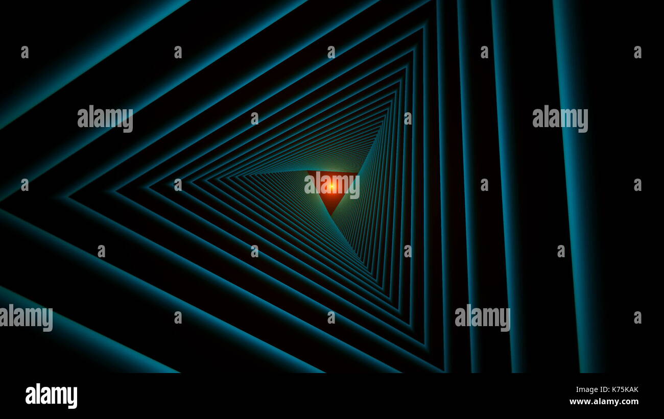 Triangle Future Space Tunnel. A Science Fiction Composition Stock Photo ...